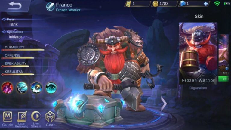 Franco ML Heropedia: A Tank Hero and Frozen Warrior of Nost Gal