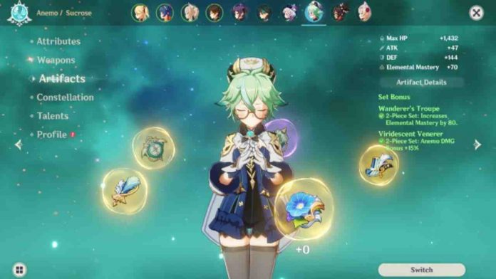 Best Build for Sucrose Genshin Impact