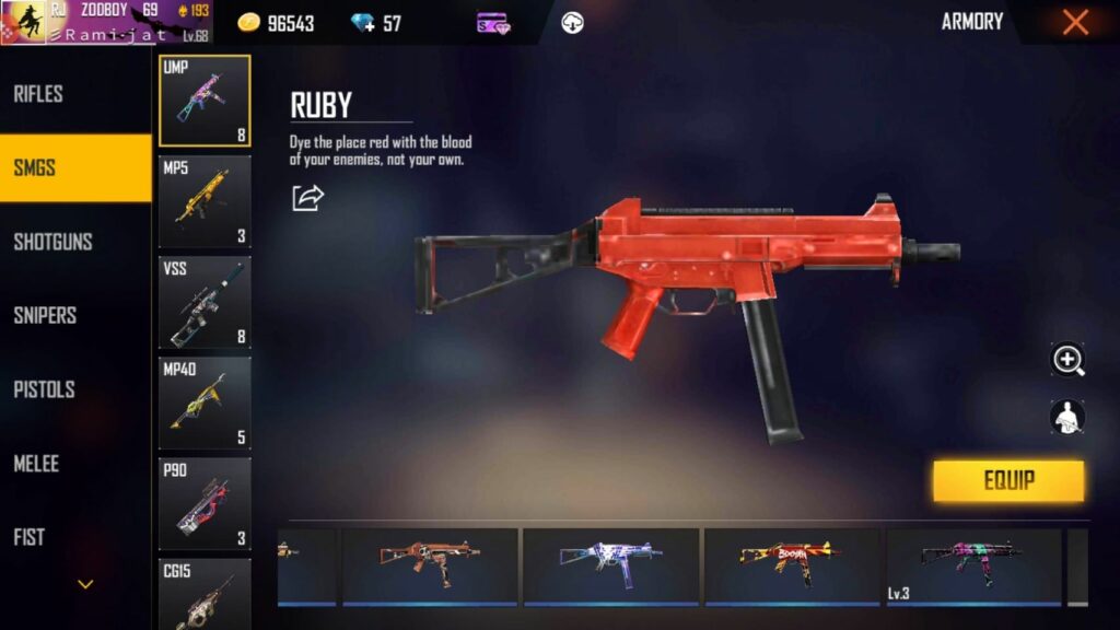 UMP – The Strongest SMG in Free Fire