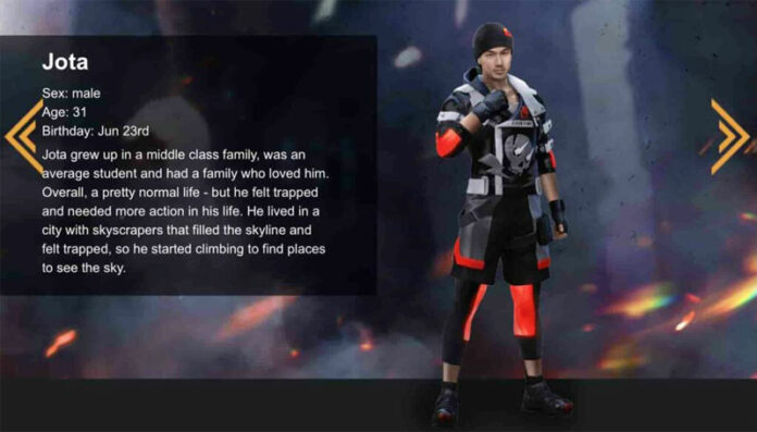 Jota FF Profile and How to Optimize This Character in the Free Fire Battle