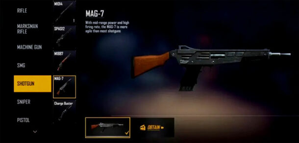 Mag-7 Free Fire Gun