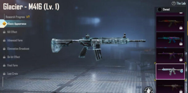 Unlocking the M416 Glacier Skin in BGMI