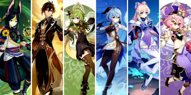 Genshin Impact Tier List DPS, Sub-DPS, Support, Healer, and Shield