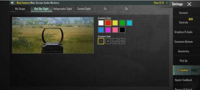 How To Change Your Crosshair Color In BGMI