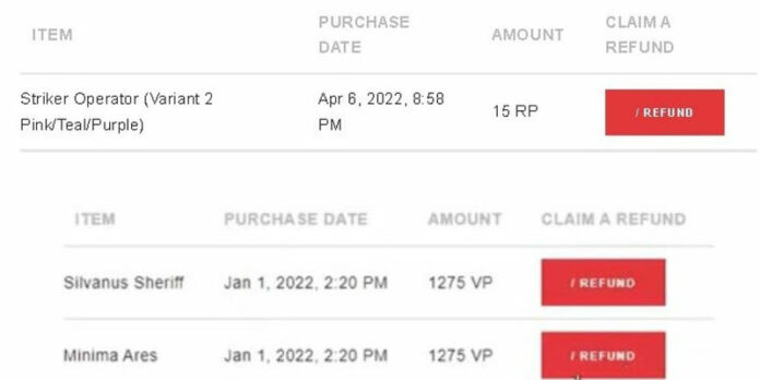 How To Refund Skins In Valorant