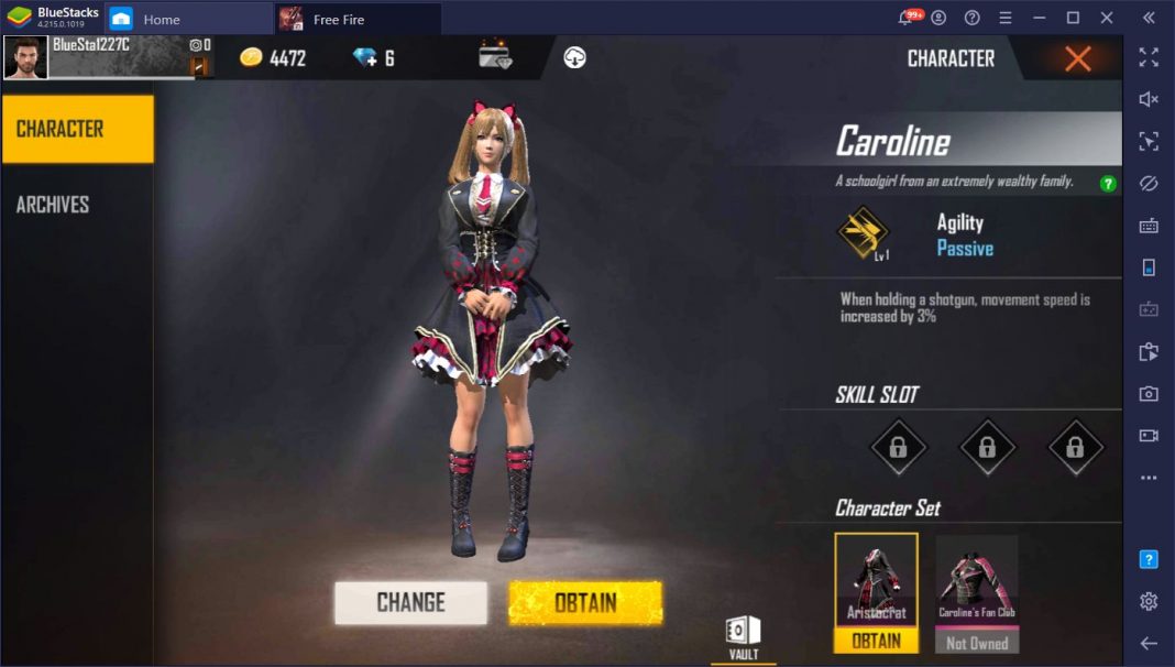 Caroline Free Fire, Karakter Games yang Pemberani dan Tangguh