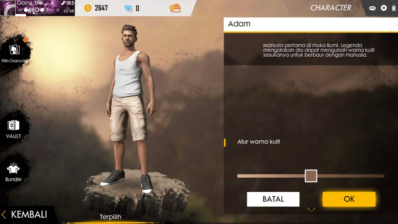 Karakter Adam Free Fire