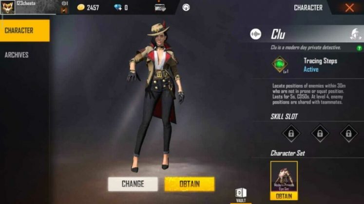Clu Free Fire, Karakter Cantik dengan Skill Support yang Keren!