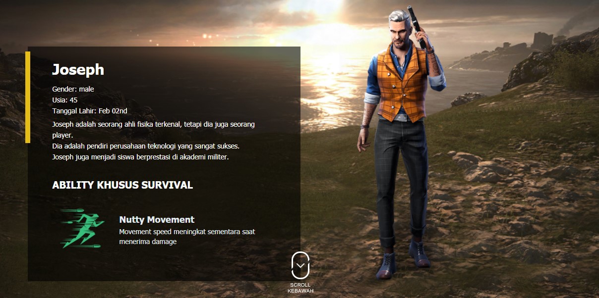 Begini Karisma Joseph Free Fire, Makin Tua Makin Jago!