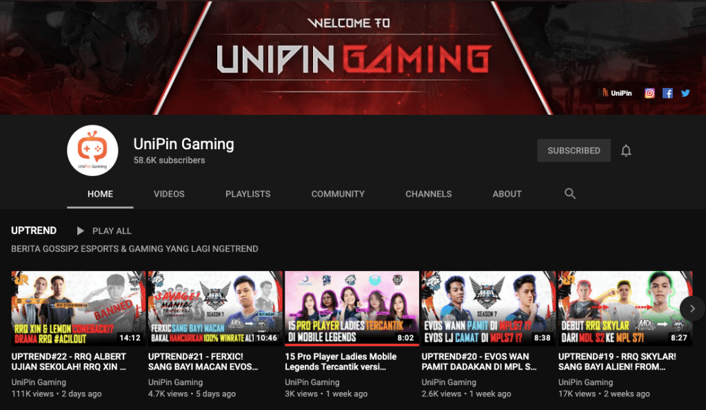 6 Akun Media Sosial Resmi UniPin Indonesia, Gamers Wajib Follow