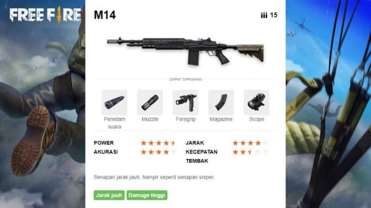 Wajib Punya, Ini Detail Senjata M14 Free Fire