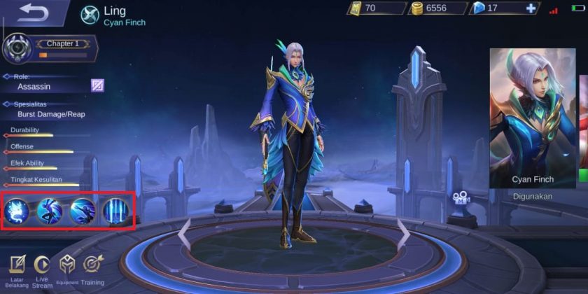 Ling Mobile Legend: Emblem, Skill, Spell, dan Counter
