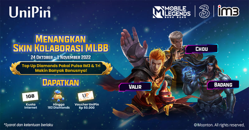 Top Up Makin Hemat dan Push Rank Makin Semangat dengan IM3 & Tri! - UniPin