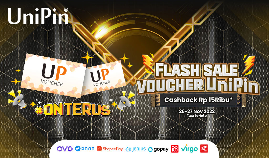 November - Top up UniPin Voucher Dapat Cashback 15.000 UniPin Credits - UniPin