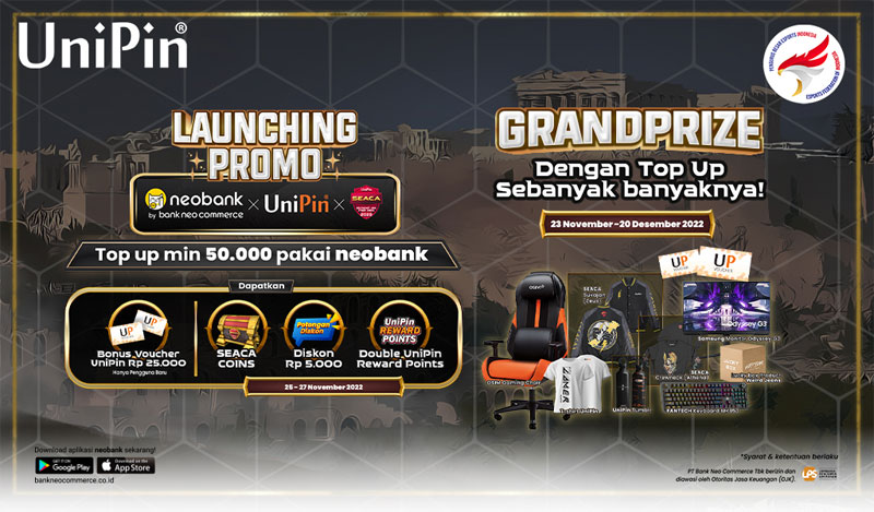Launching Promo Bank Neo Commerce X SEACA 2022 - UniPin