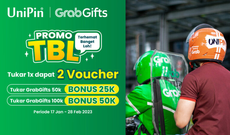Promo TBL Hadir Kembali – Tukar 1x Dapat 2 Voucher GrabGifts - UniPin