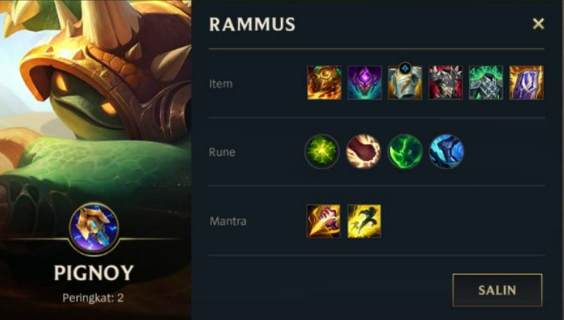 Skill Dan Item Rammus Wild Rift - UniPin