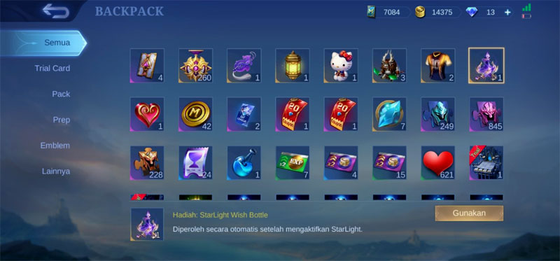 Starlight Wish Bottle MLBB dan Cara Menggunakannya