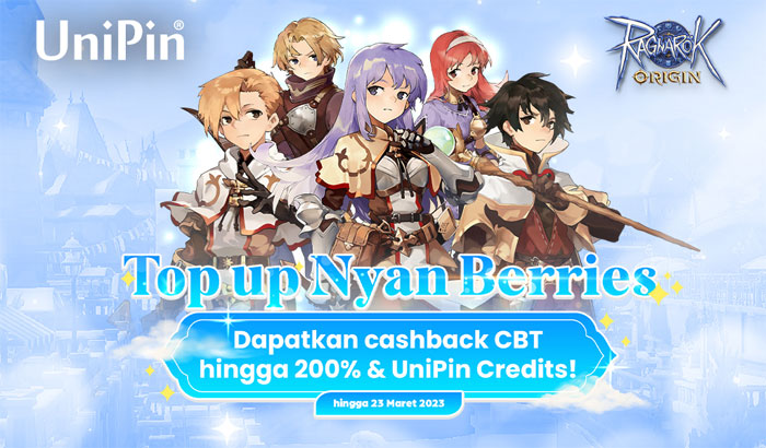 Top Up Nyan Berries #PakeUniPin, Dapat Bonus hingga 200%&UC