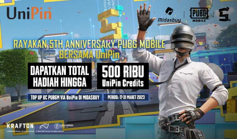Rayakan 5th Anniversary PUBG Mobile Bersama UniPin dan Dapatkan Total Hadiah 500 RIBU UniPin ...