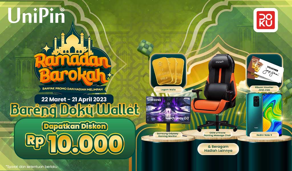 Rayakan Ramadan di UniPin Hemat Rp 10.000 Pakai Doku Wallet! - UniPin Rayakan Ramadan di UniPin Hemat Rp 10.000 Pakai Doku Wallet! - UniPin