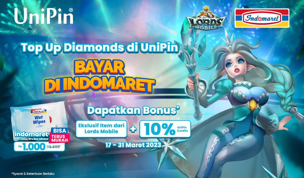 Top Up Diamonds Bonus Item Eksklusif Lords Mobile + UniPin Credits - UniPin