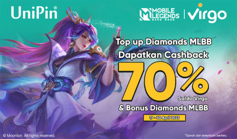 Main All Star Lucky Draw MLBB dan Virgo di UniPin Cashback 70%