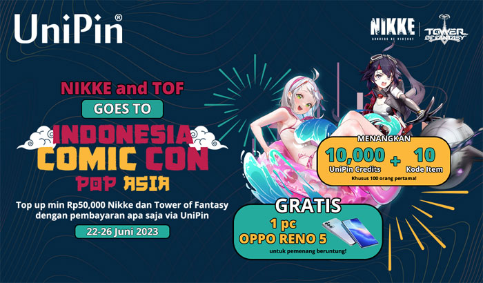 NIKKE dan Tower of Fantasy Goes to Indonesia Comic Con with UniPin