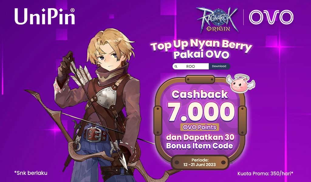 Top Up Nyan Berry Ragnarok Origin Pakai OVO Cashback 80% & Bonus 30 ...