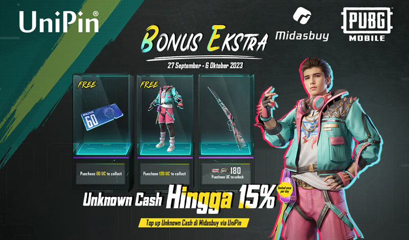 September Bonus hingga 15% Unknown Cash di UniPin