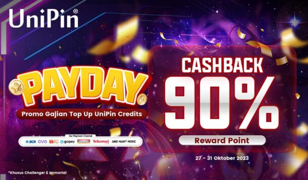 PAYDAY - Promo Gajian Top Up UC Cashback 90% Reward Points - UniPin
