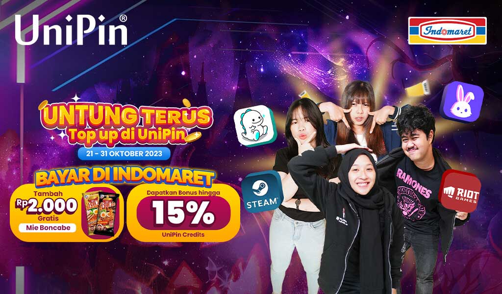 Top Up Game di UniPin, Bonus 15% + Tebus Kobe Mie Boncabe Rp2,000! - UniPin