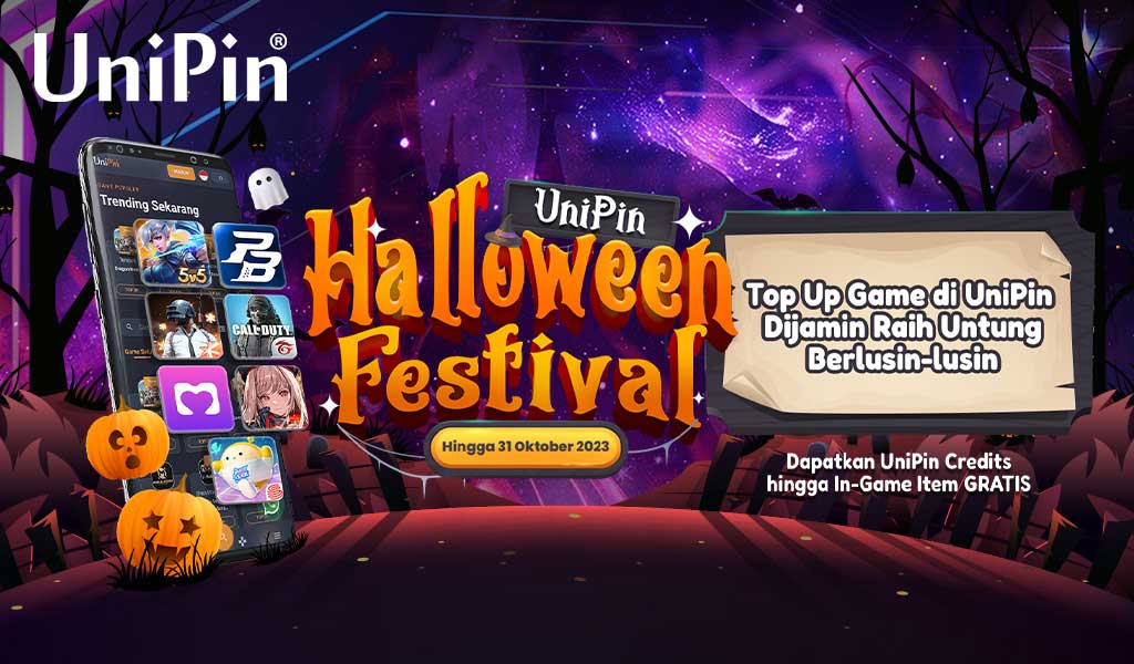 UniPin x Halloween: Top Up Game, Dapat UC & In-Game Item GRATIS! - UniPin