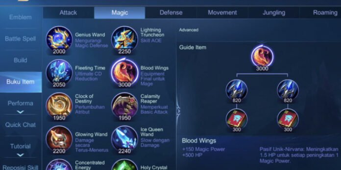 Tips Menggunakan Blood Wings di Mobile Legends
