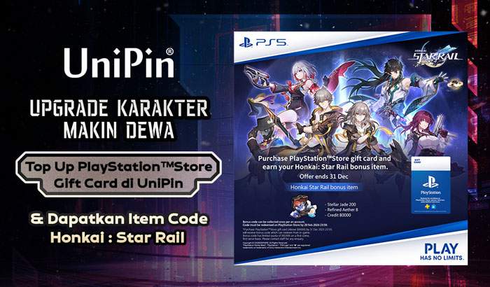 Top Up PlayStation Store Gift Card Dapat Item Code Honkai Star Rail ...