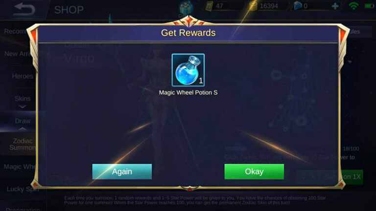 Cara Mendapatkan Magic Wheel Potion Mobile Legends