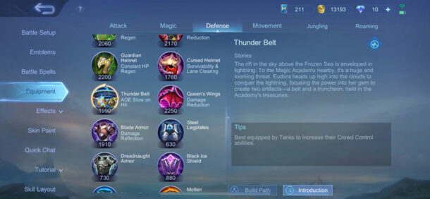 Thunder Belt : Fungsi, Statistik, dan Hero yang Cocok!