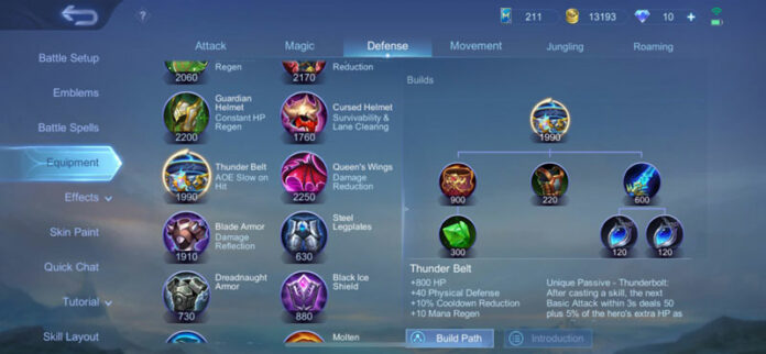 Thunder Belt : Fungsi, Statistik, dan Hero yang Cocok!