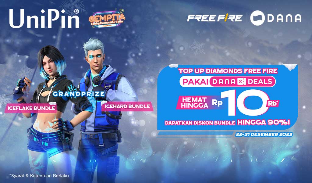 Beli Voucher DANA Deals Top up Diamonds FF Dapat Grand Prize - UniPin