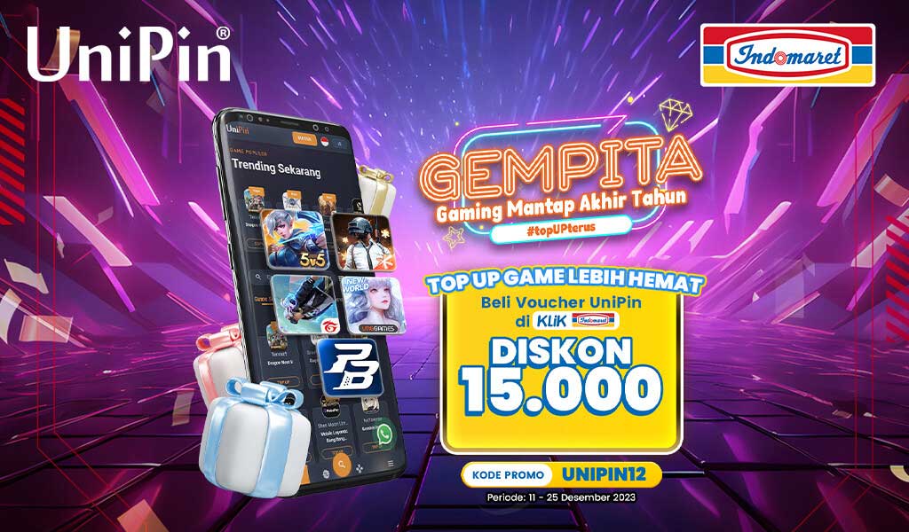 Beli Voucher UniPin di Klik Indomaret Dapatkan Diskon 15rb - UniPin