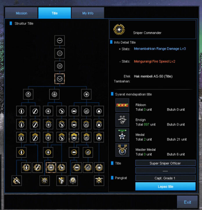 Cara Menggunakan Title T77 PB 2023 di Map Domination