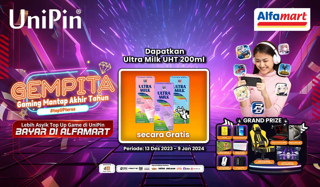 Top Up Game di UniPin, Dapat Gratis Ultra Milk UHT 200ml + Menangkan Grand Prize Puluhan Juta ...