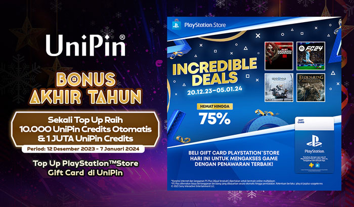 Bonus Akhir Tahun dari PlayStation Store Gift Card!! Raih 10K UniPin ...