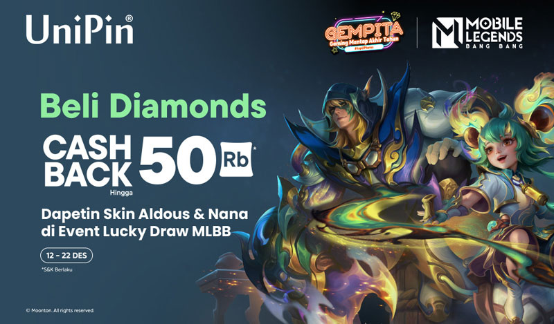 Mega Cashback 50.000 Setiap Pembelian MLBB Diamond di Blibli!