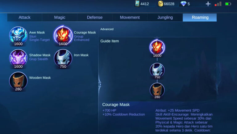 Item Roaming ML Paling Rekomen untuk Pemain Pemula