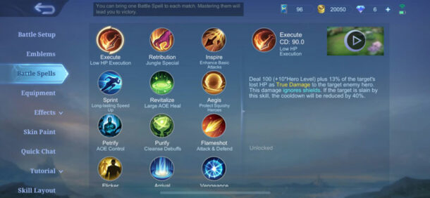 12 Battle Spell Mobile Legends yang Wajib Kamu Ketahui