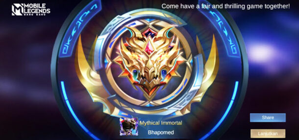 Rank Immortal Mobile Legend: Jumlah Bintang & Beda dengan Glory