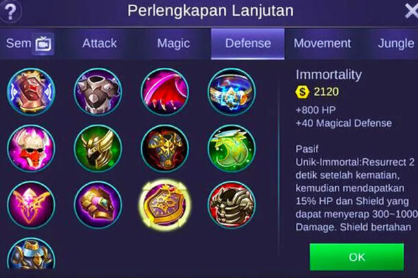 Apa itu Item Immortal Mobile Legend (ML) dan Cara Belinya?