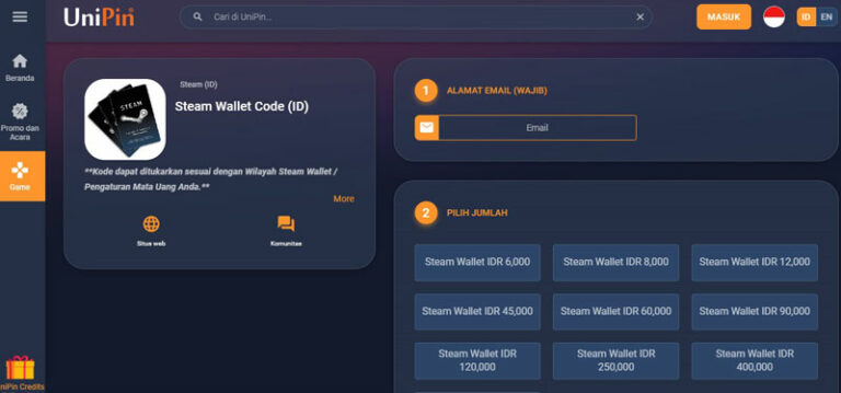 Apa Itu Steam Wallet dan Bagaimana Cara Isinya di UniPin?