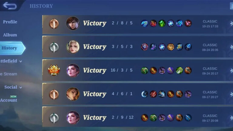 Cara Menyembunyikan Hasil Pertandingan ML (Mobile Legend)